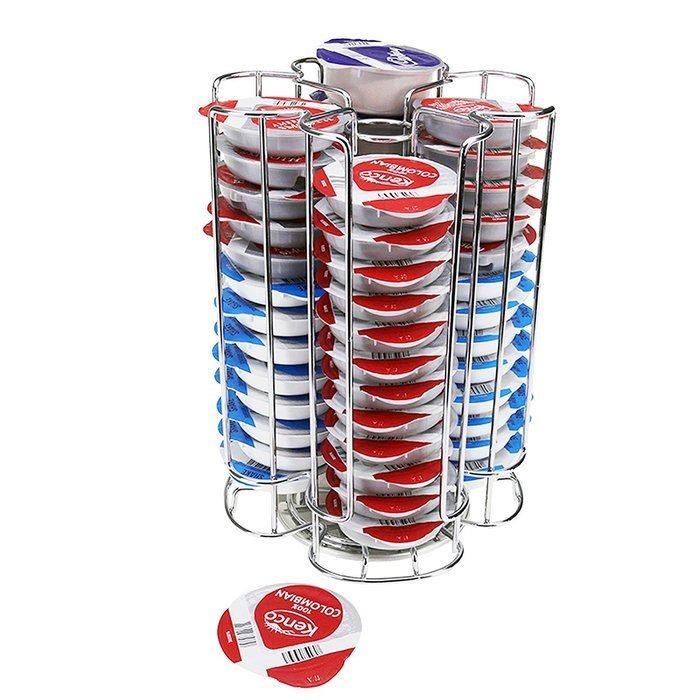 First4Spares Premium Chrome 52 Pod Coffee Pod Holder Stand & Glass ...