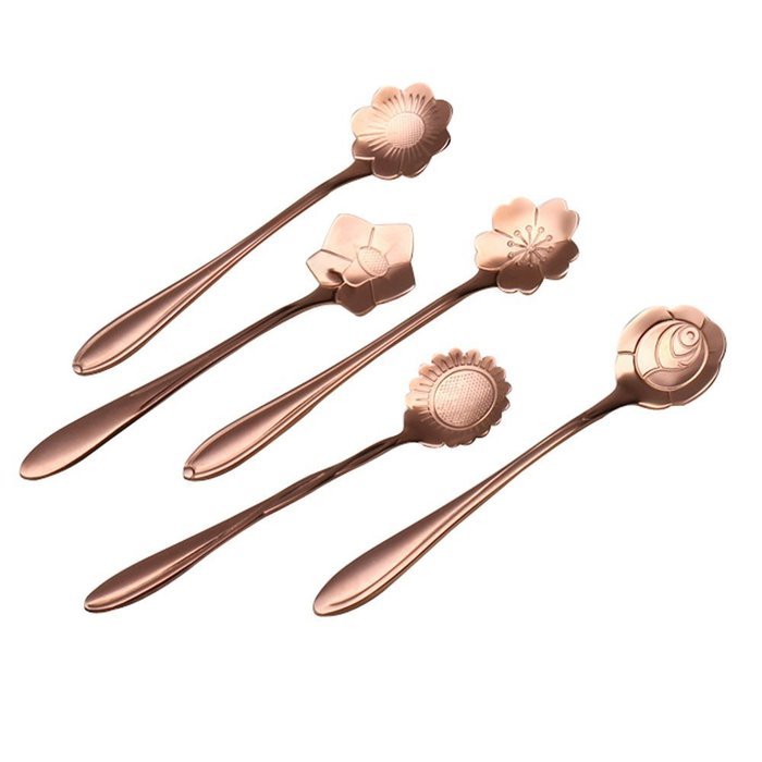 Stainless Steel Tableware Creative Coffee Scoops Stirring Spoon Sugar ...