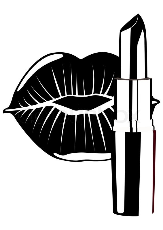 Lipstick Outline drawing free image download