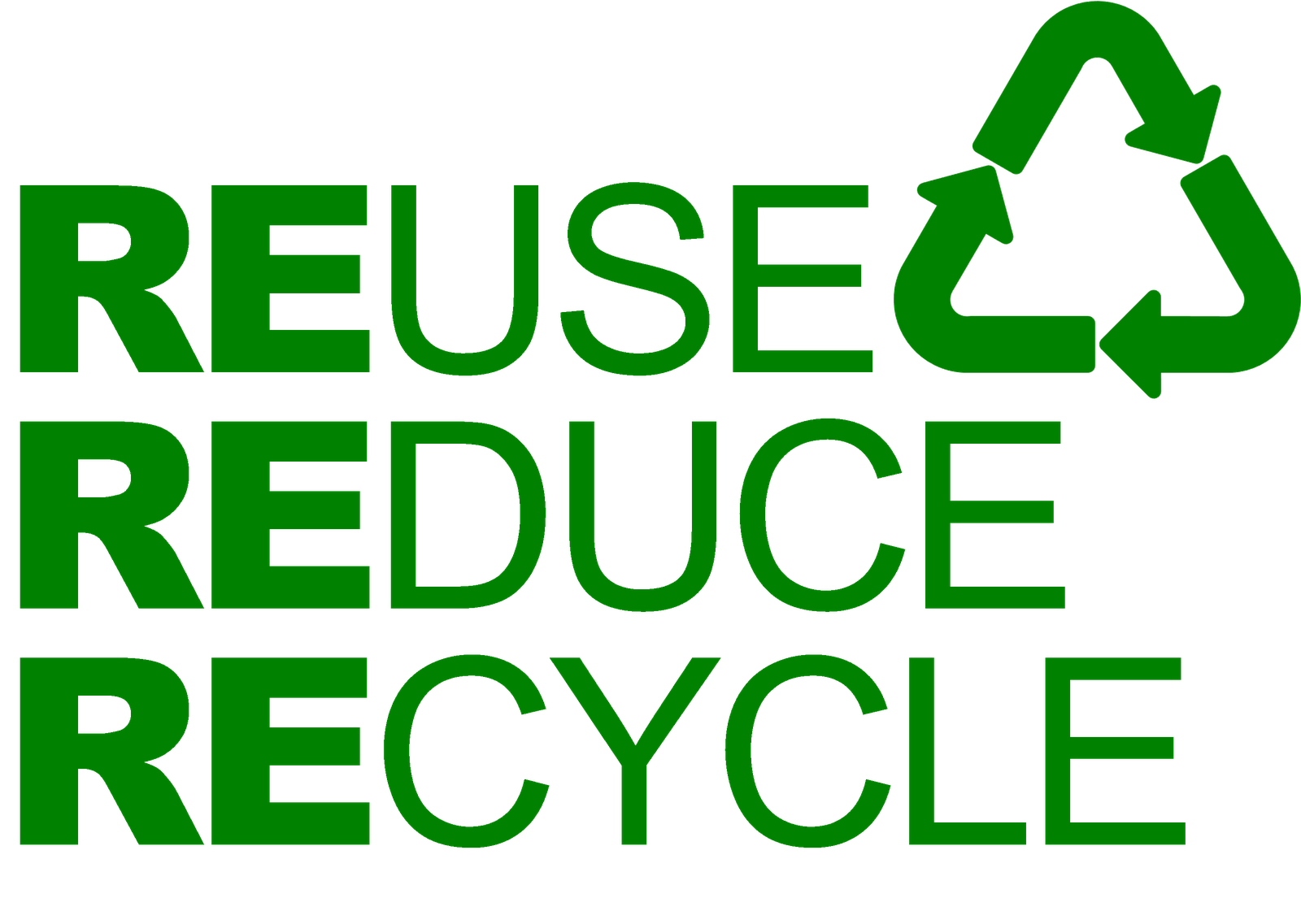 Green symbol of reuse free image download
