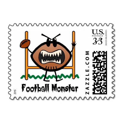 Cartoon Clip Art Sports Football Design Featuring A Scary free image ...