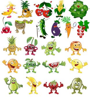 Separate Fruits And Vegetables Cartoon free image download