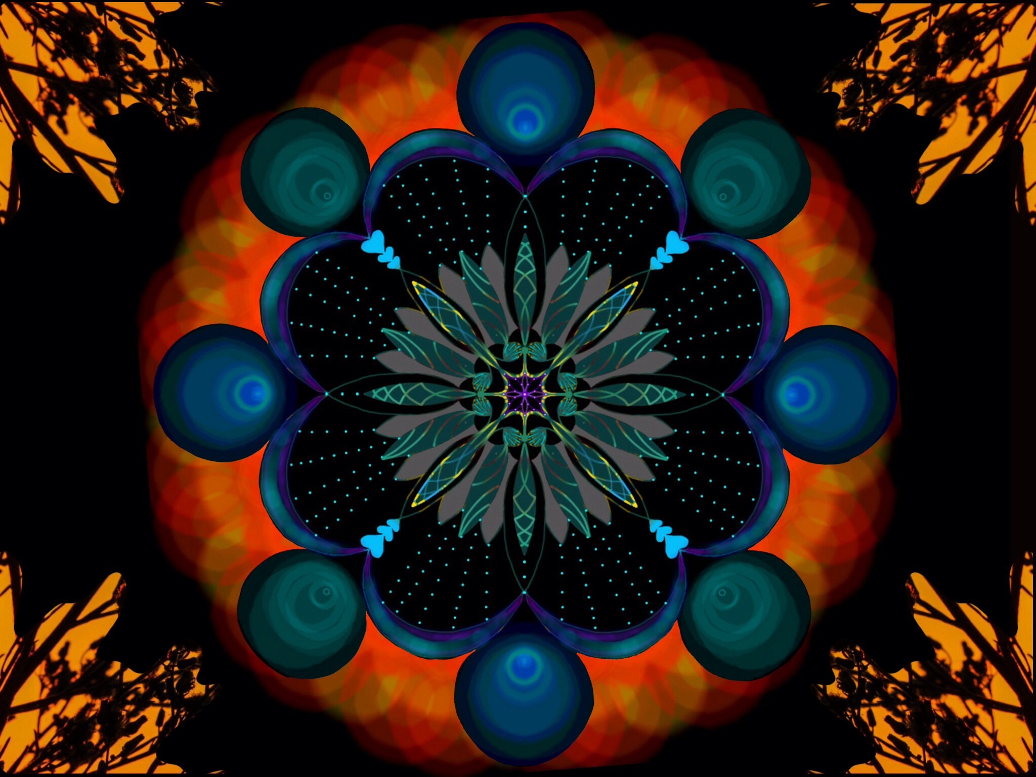 Ornament fractal pattern background free image download