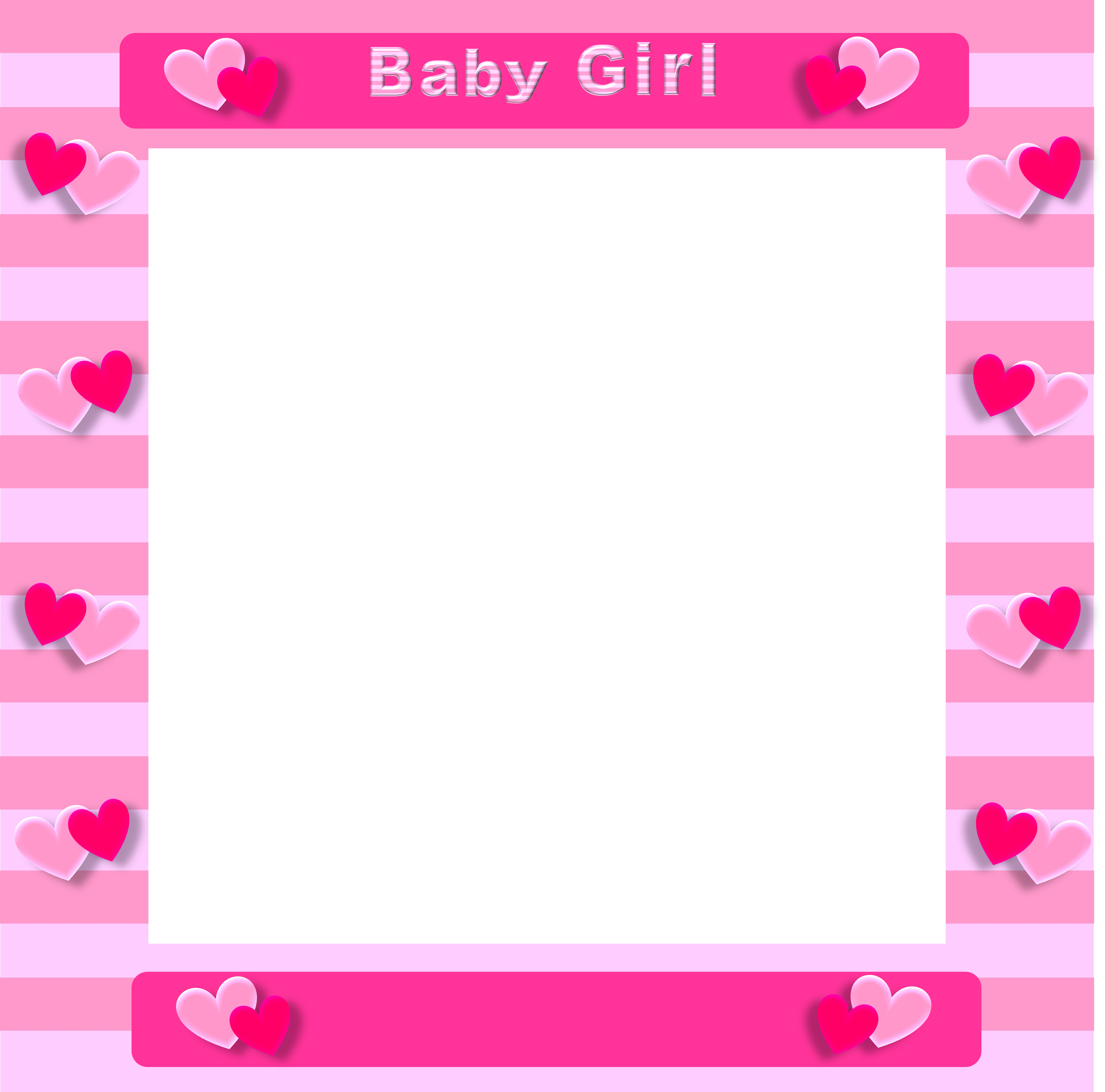 Baby girl photo frame border pink free image download