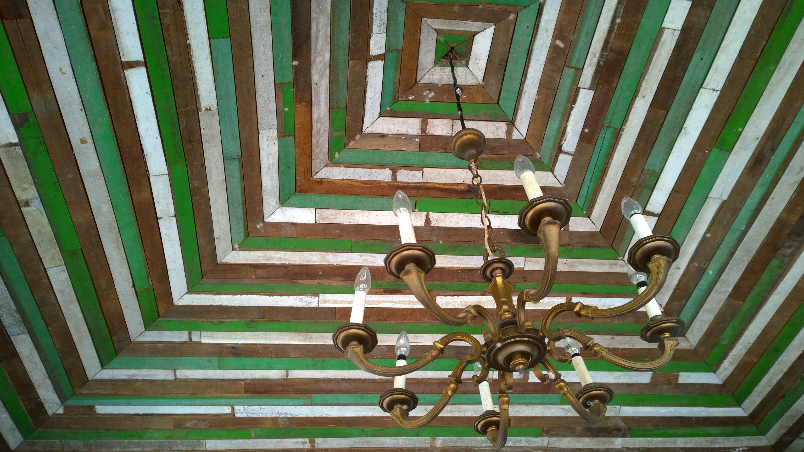 Old wooden ceiling with chandelier free image download