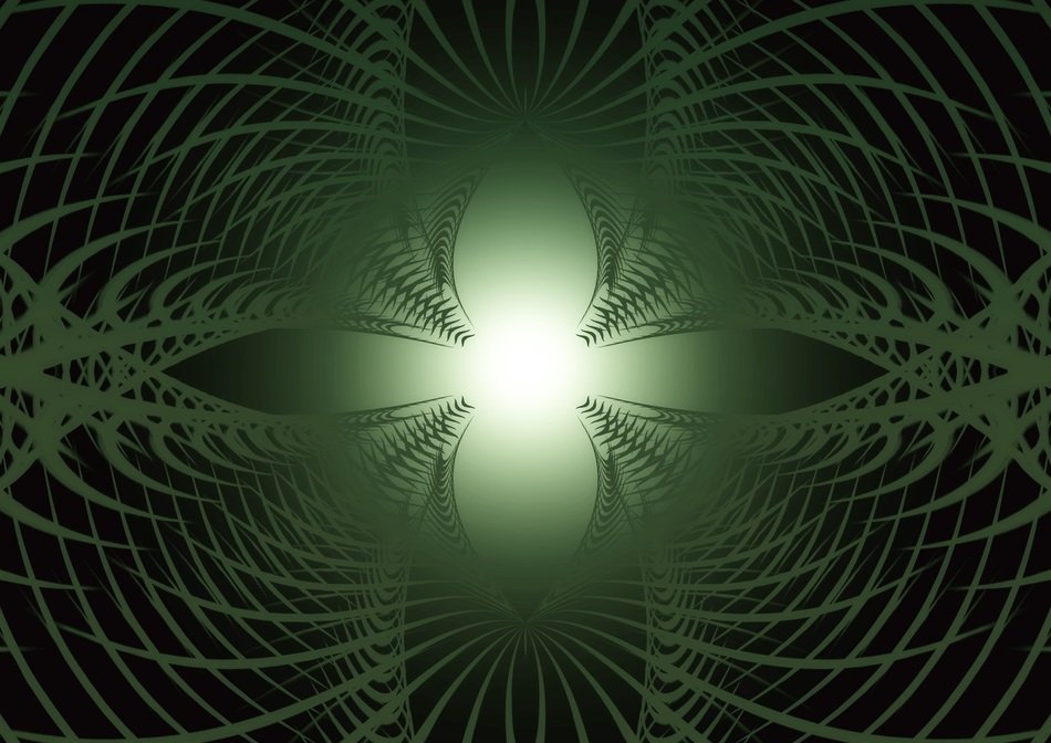 Shining intersection of green rays free image download