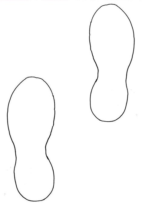Footprint Cut Out Template free image download