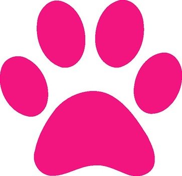 Pink Paw Print Clip Art N4 free image download