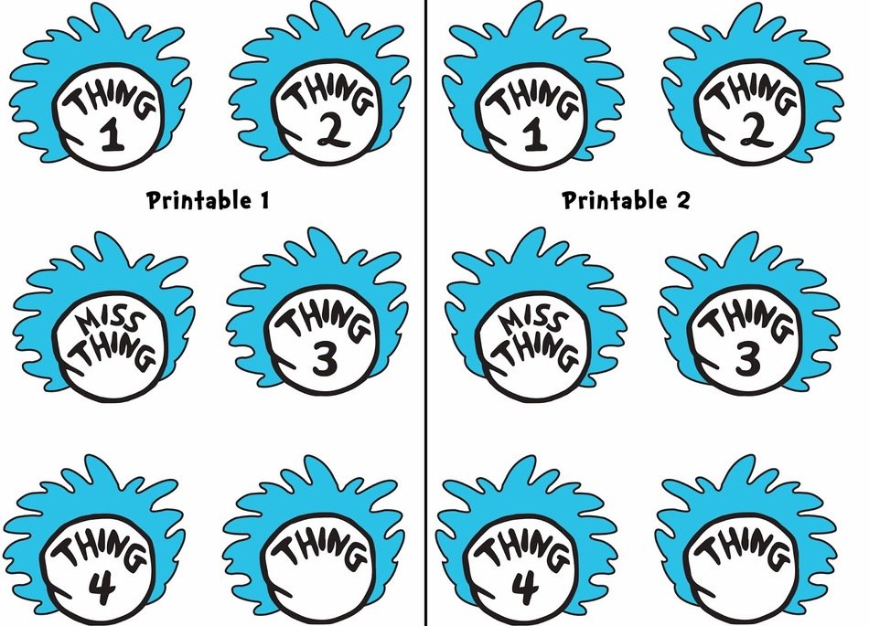 Thing 1 And 2 Stickers Free Image Download