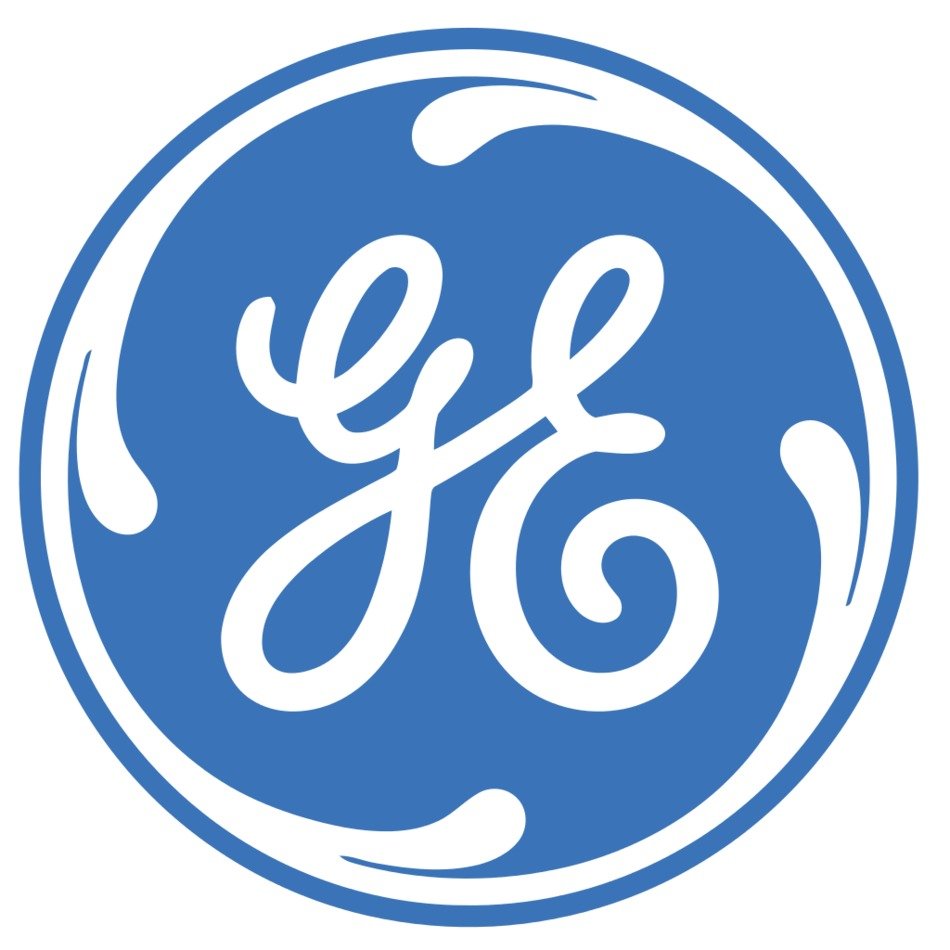 Blue and white Logo of General Electric Company free image download