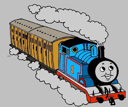Clip art of Thomas the Train free image download