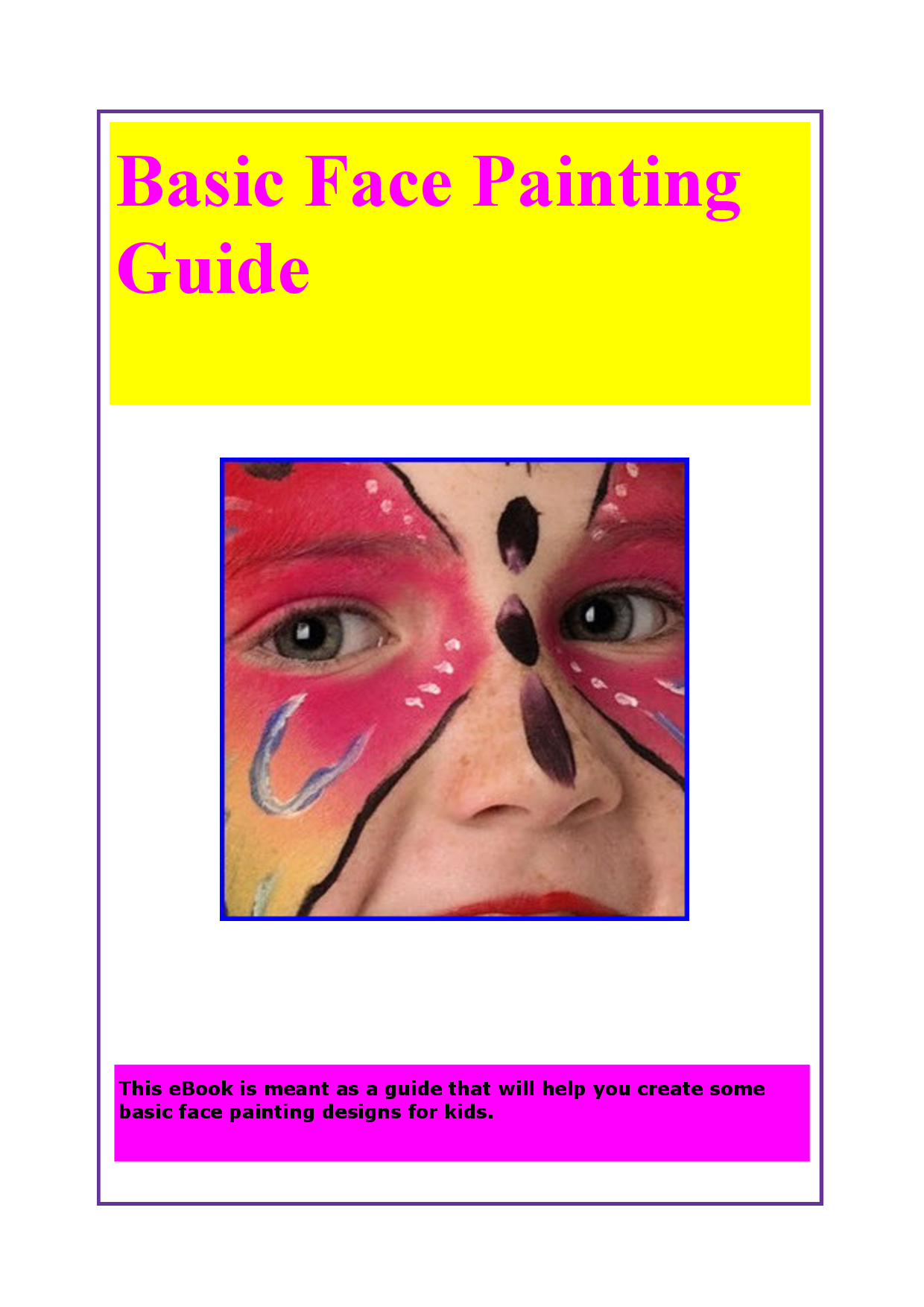 Clip art of face painting guide free image download