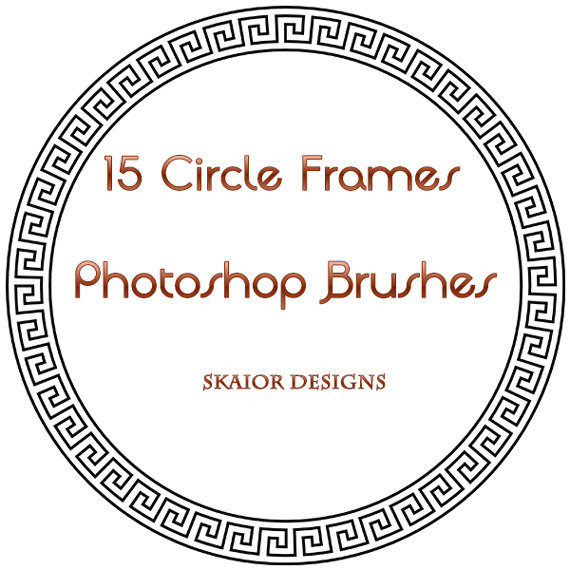 Round Frame Photoshop Brushes Border Digital Scrapbook free image download