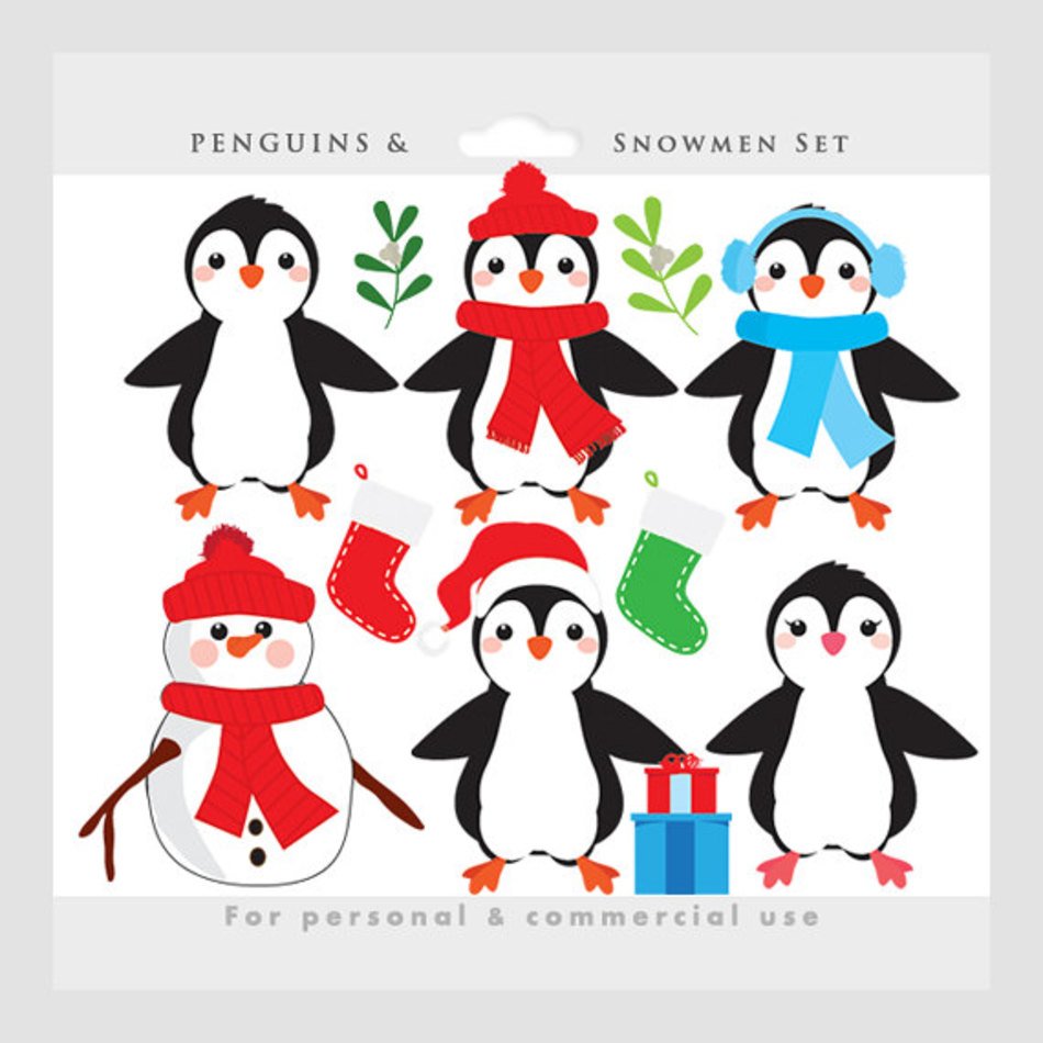 Winter Penguin Clip Art N6 free image download
