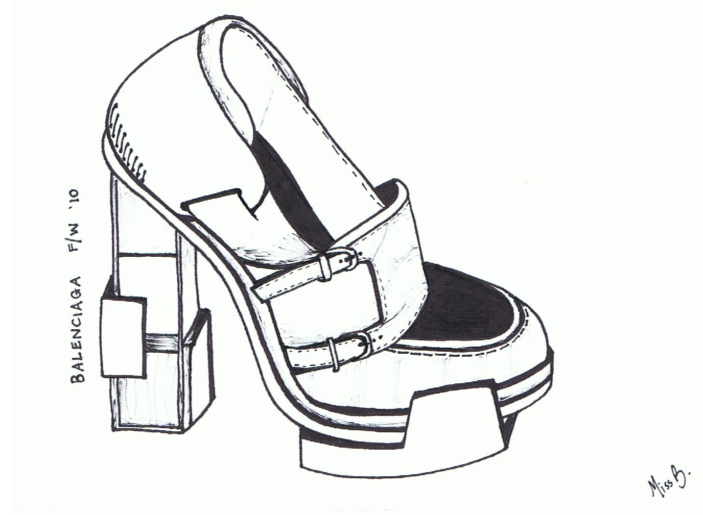 Girls Shoe drawing free image download