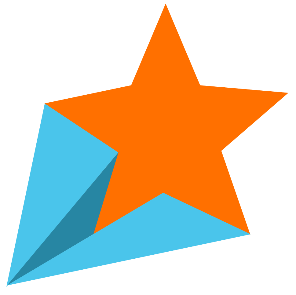 Painted shooting orange star free image download