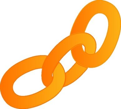 Orange Chain Link Clip Art free image download
