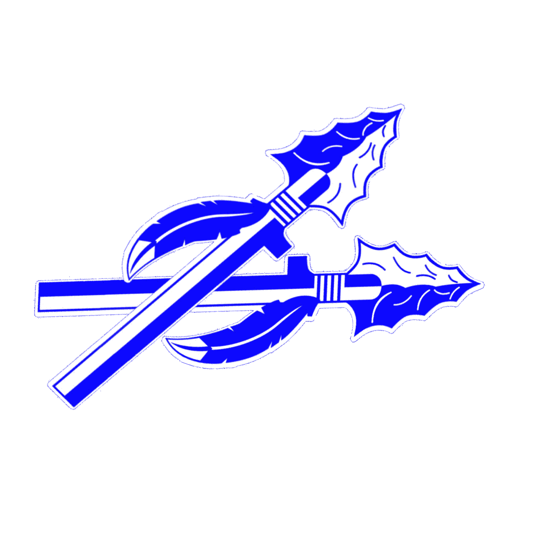 Painted two blue arrows of the indians free image download