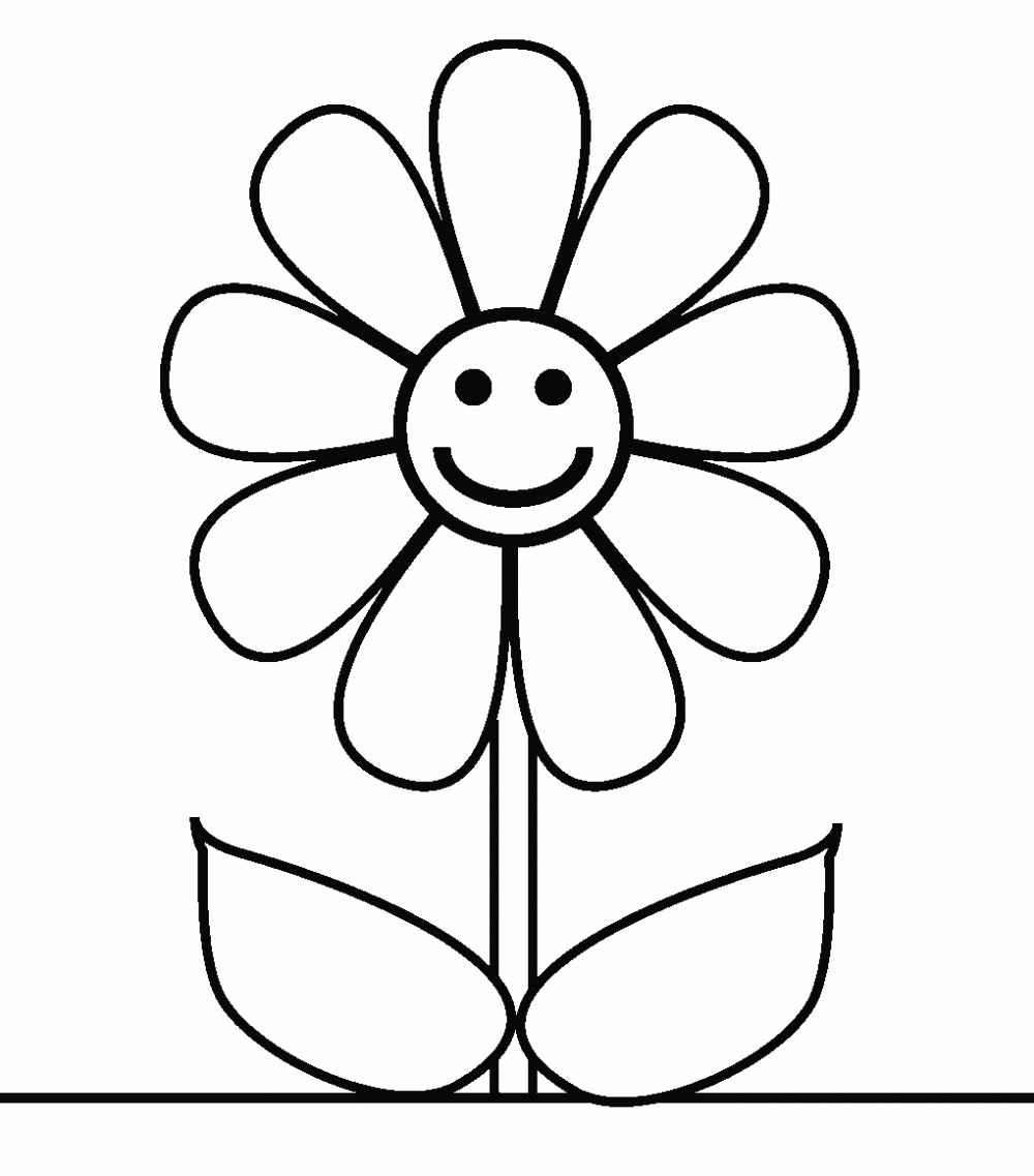 Flower face Coloring Pages drawing free image download