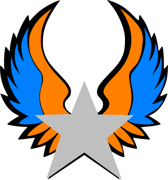 Orange And Blue Star Clip Art free image download