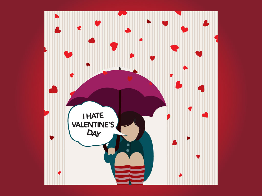 I Hate Valentines Day Cards drawing free image download
