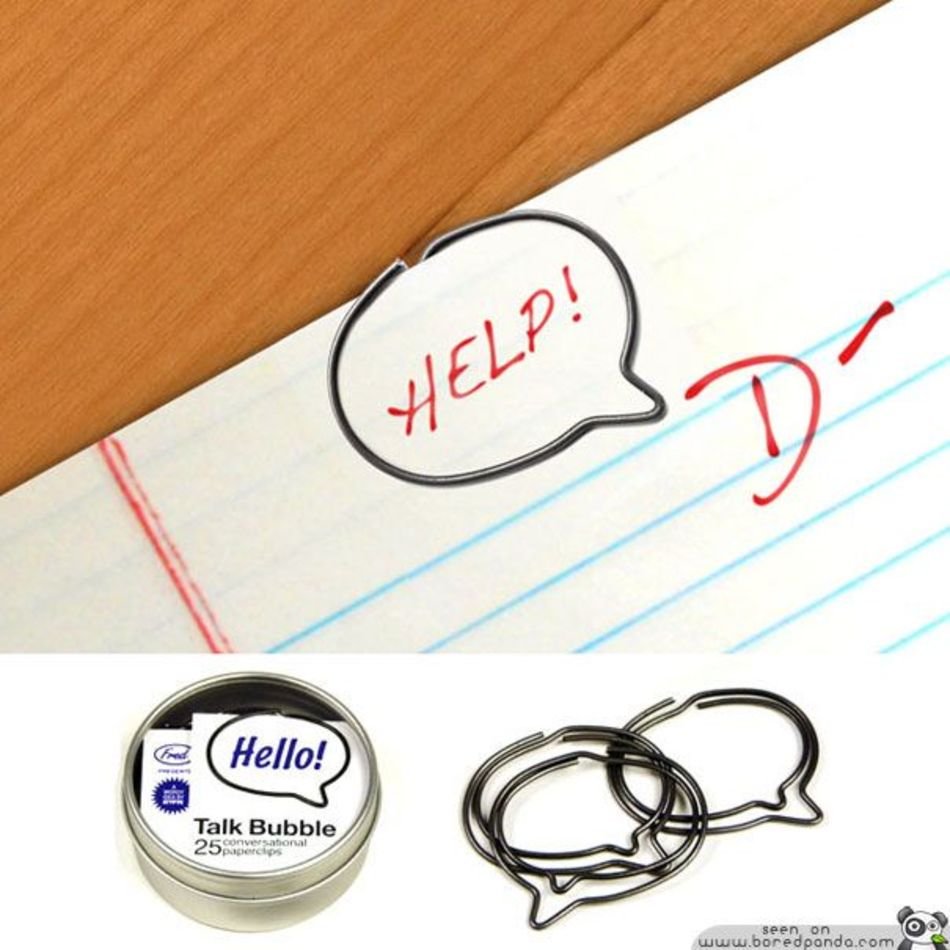 Talk Bubble Paper Clips free image download