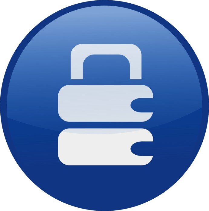 Blue round icon free image download