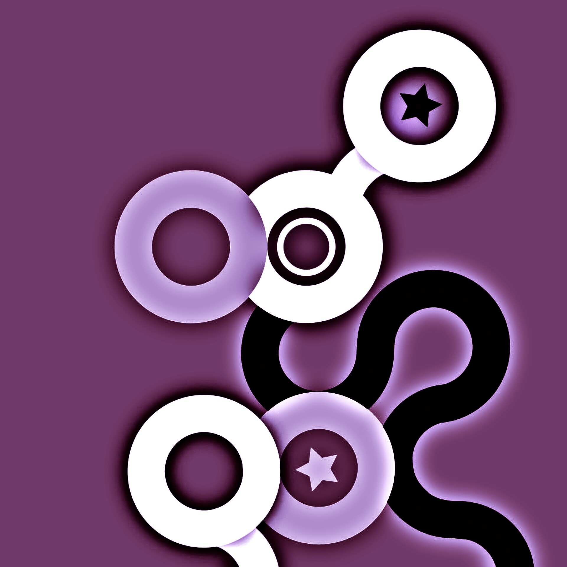 Abstract circles on purple background free image download
