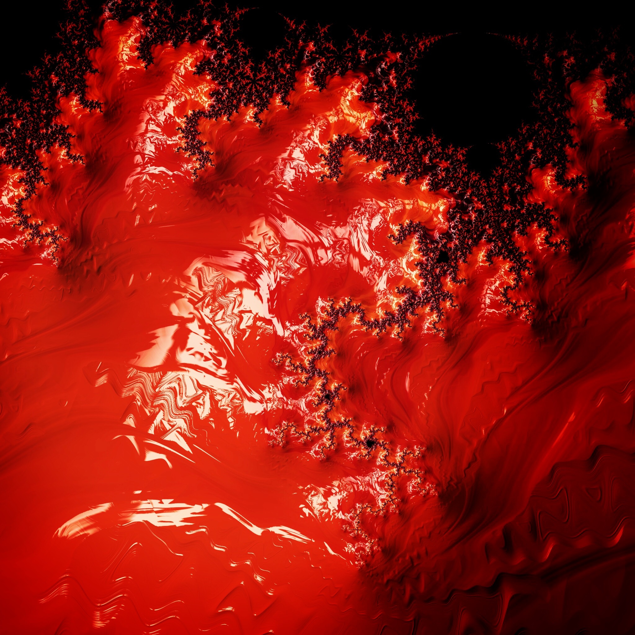 Fractal splash of red color free image download