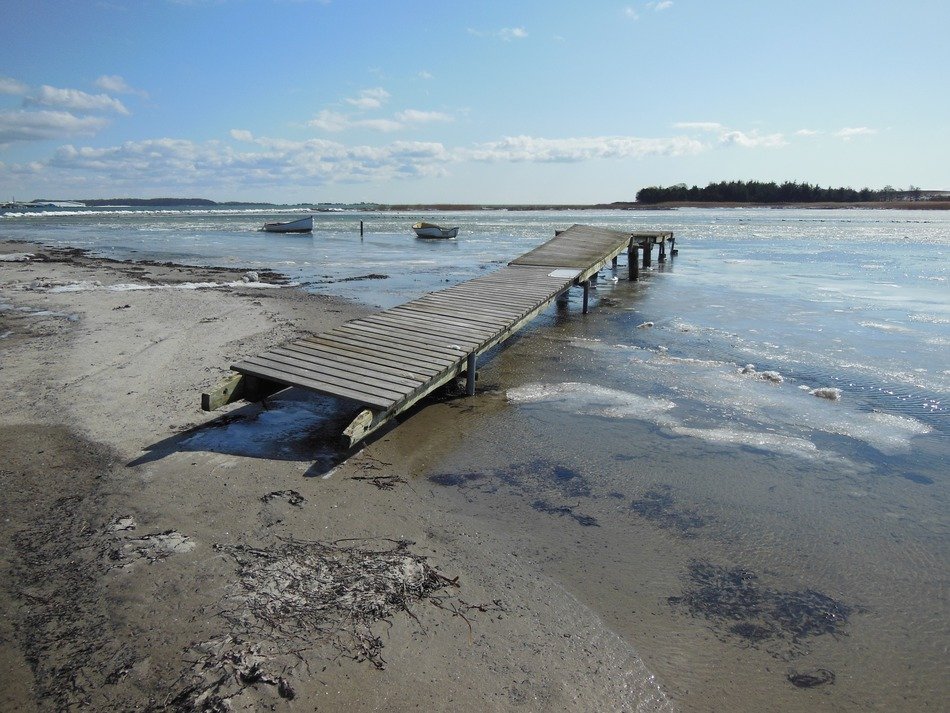 Natural harbor jetty pier sea sand free image download
