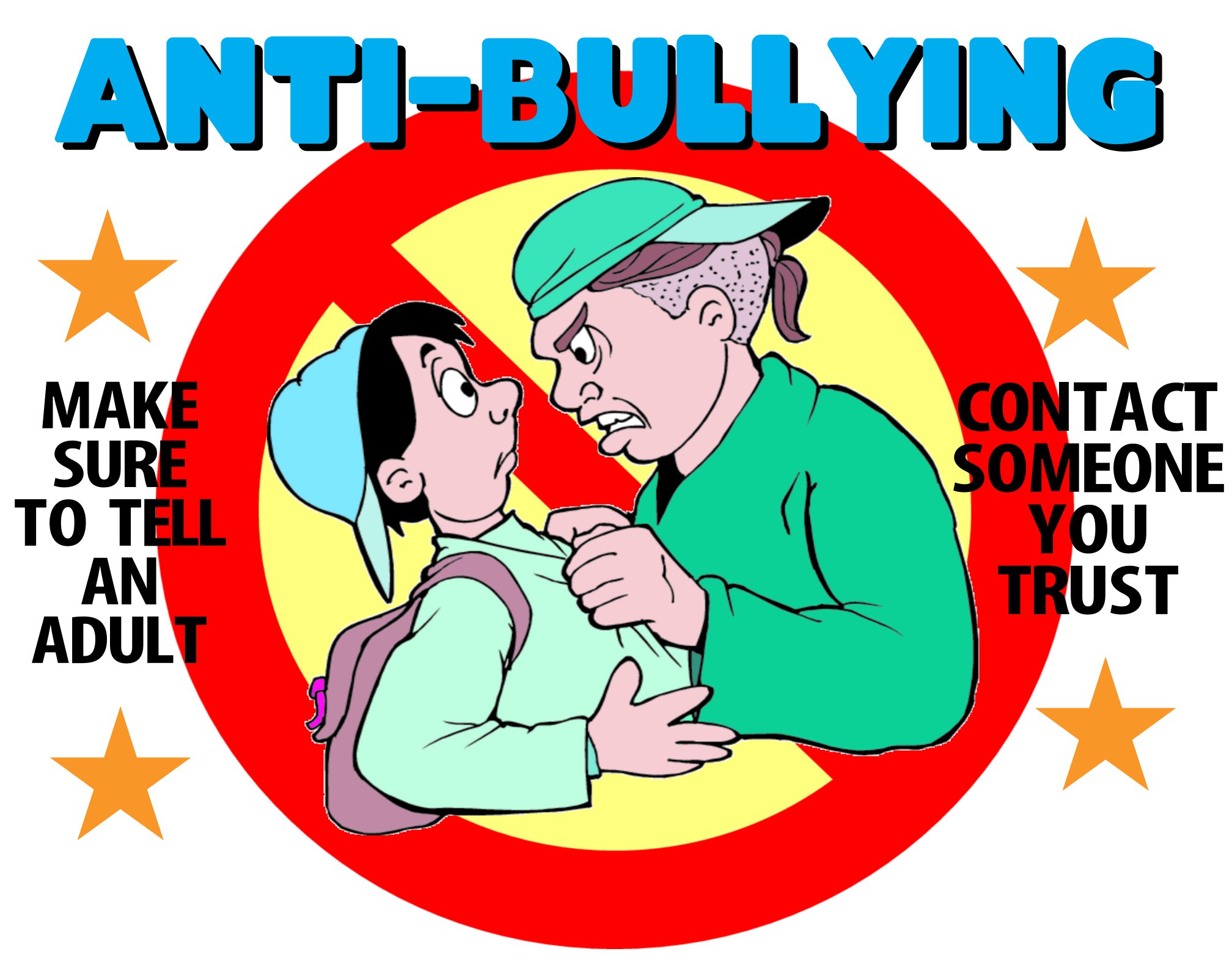 Anti Bullying poster with prohibition sign free image download