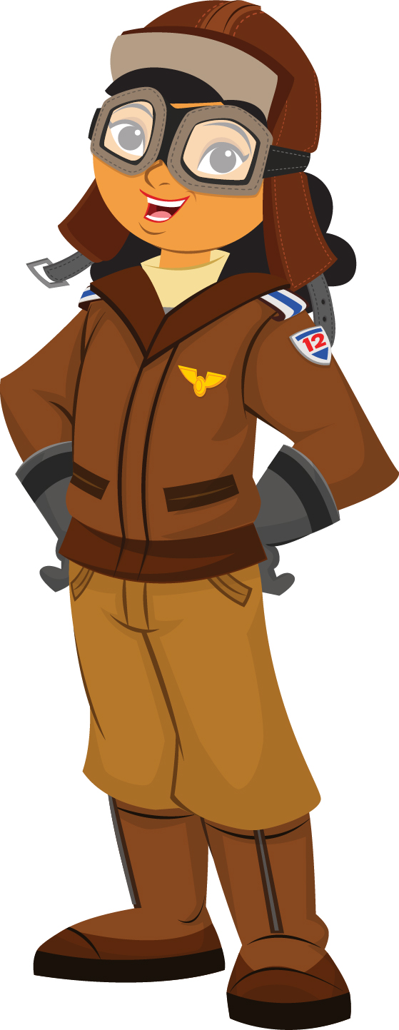 Girl Pilot drawing free image download