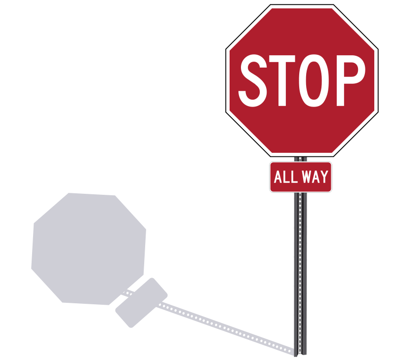Stop road sign in graphic representation free image download