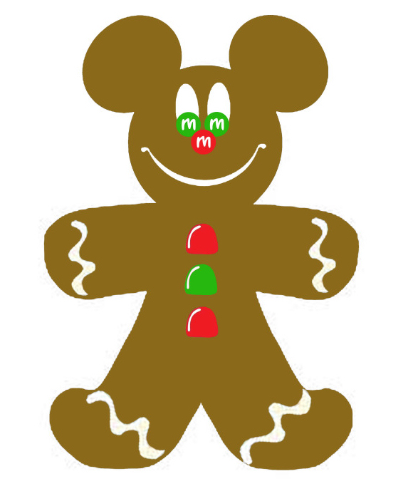 Mickey Mouse Gingerbread Man Clip Art free image download