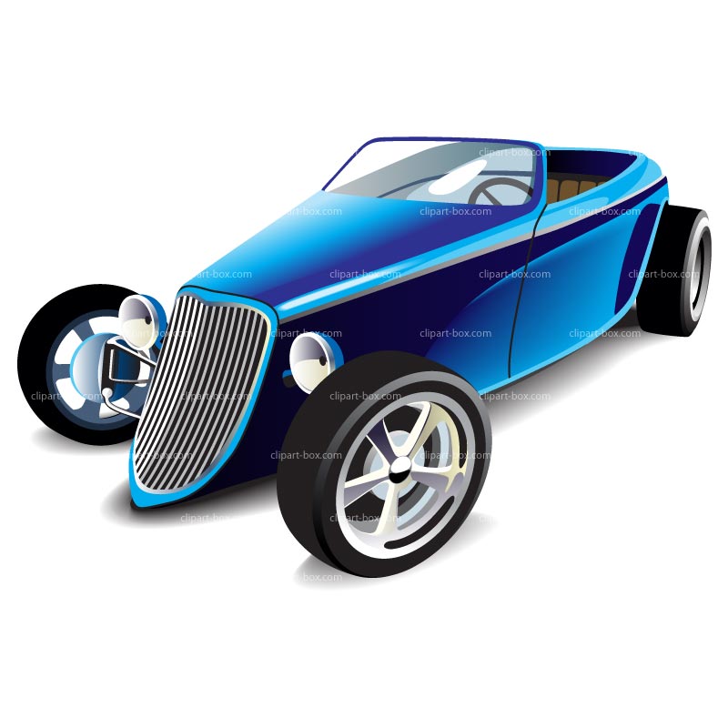 Blue Hot rod free image download