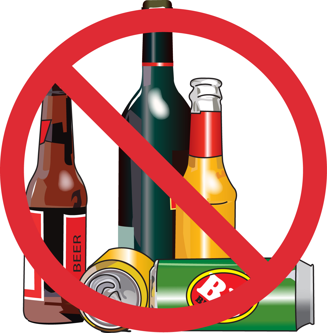 No Drinking Alcohol sign drawing free image download