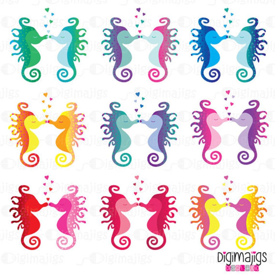 Cute Seahorse Clip Art N4 free image download
