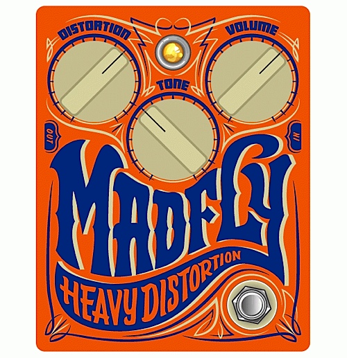 DRNO Effects Pedal Mad Fly Distortion Artwork free image download