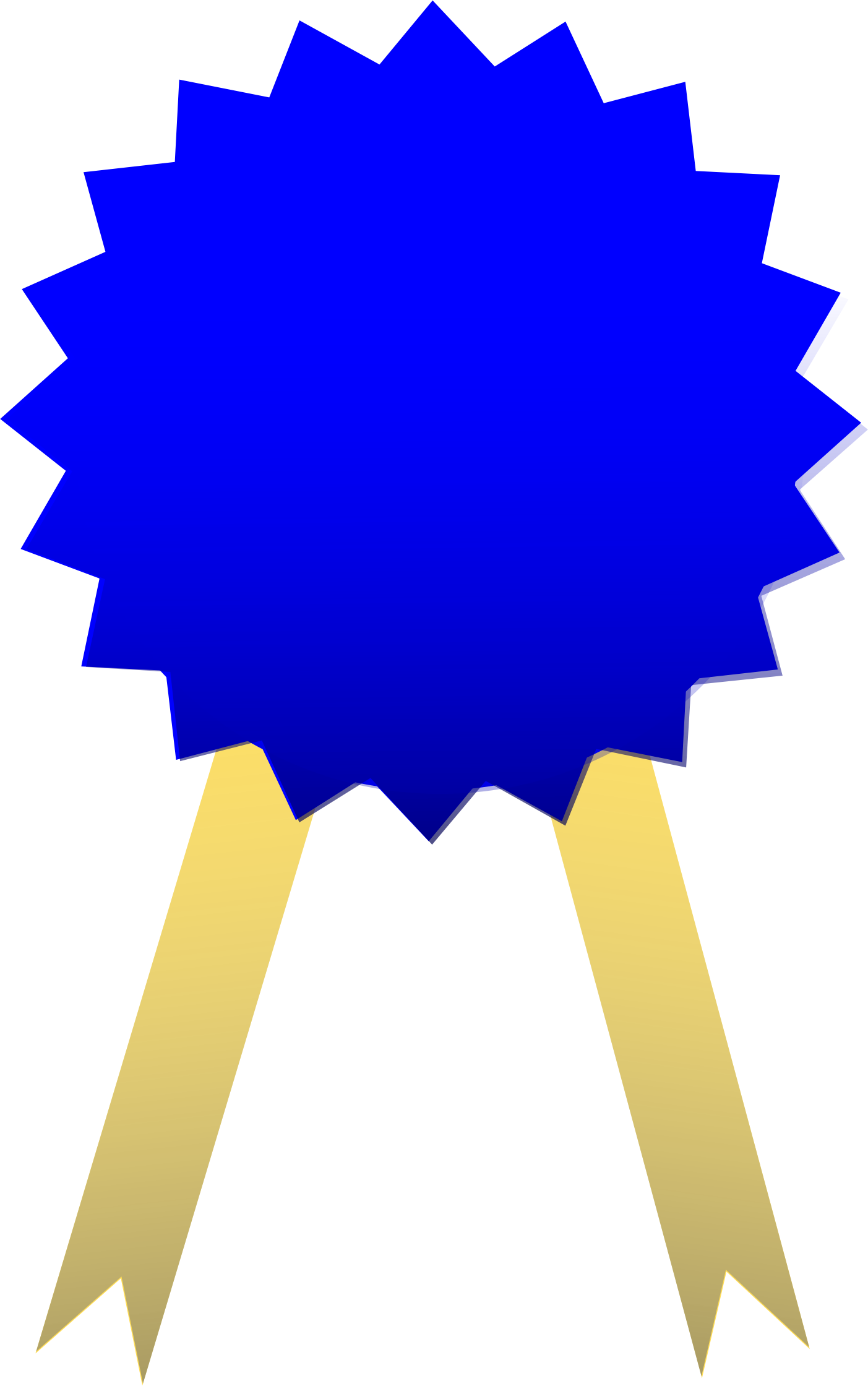 Blue winner ribbon free image download