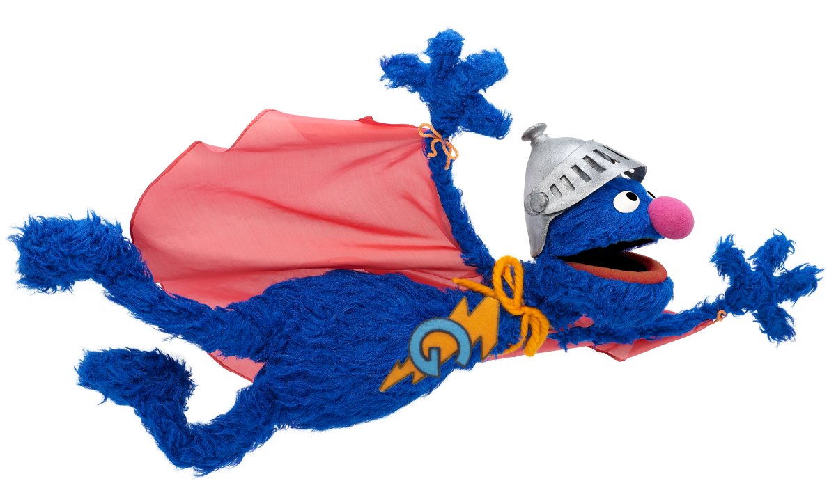 Super Grover, Monster in flight, drawing free image download