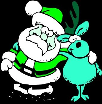 Santa Reindeer Clip Art free image download