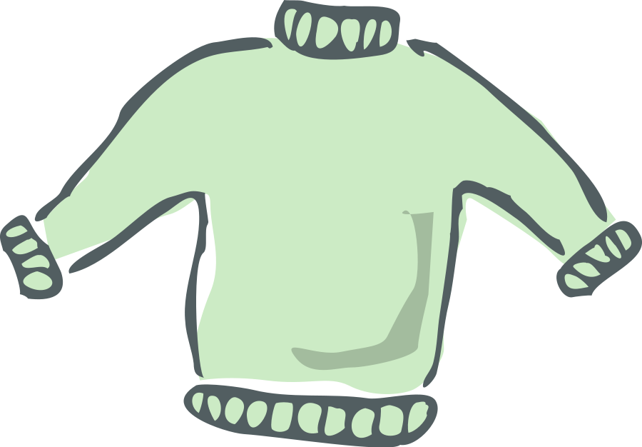 Green mens jumper, drawing free image download