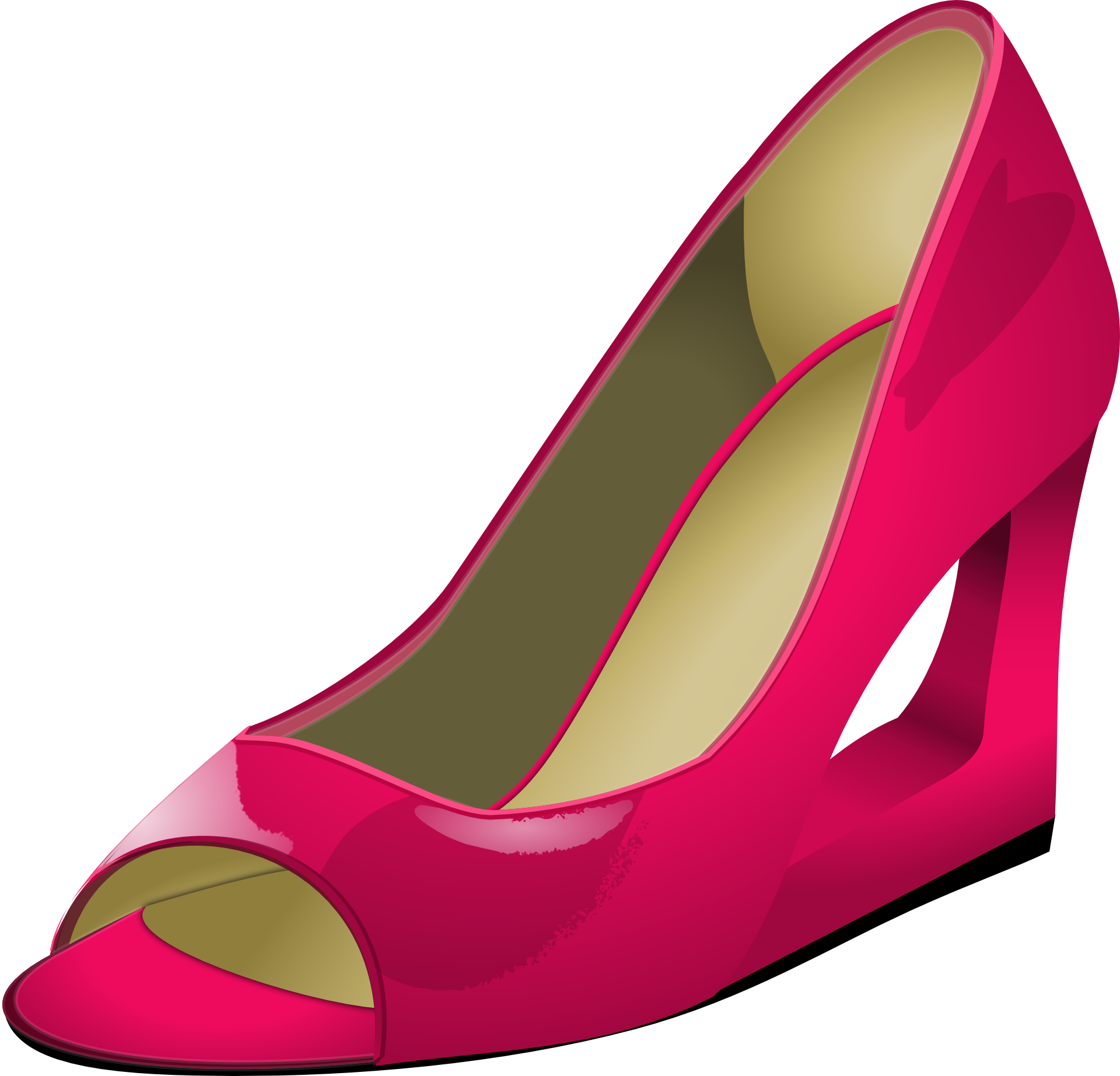 Drawing of pink high heels free image download