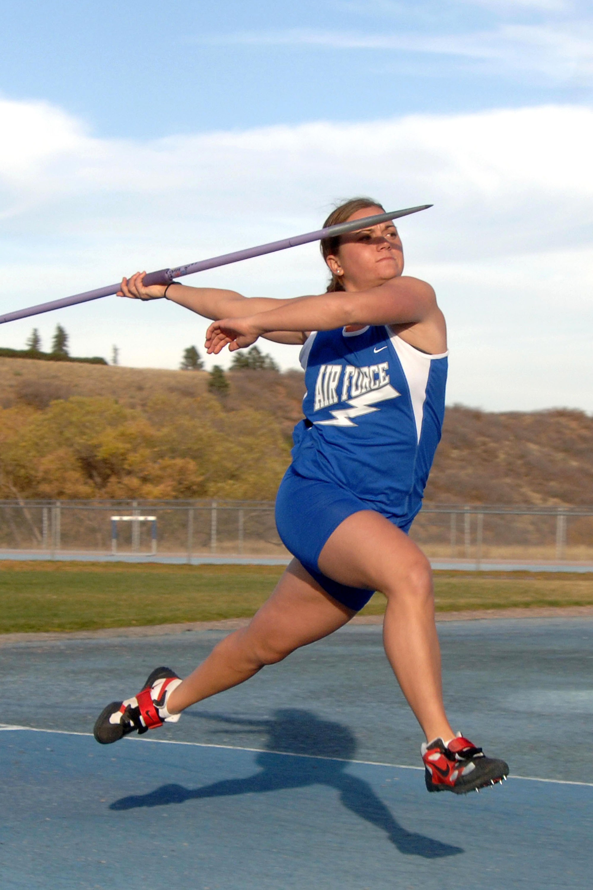 Woman on the javelin training free image download