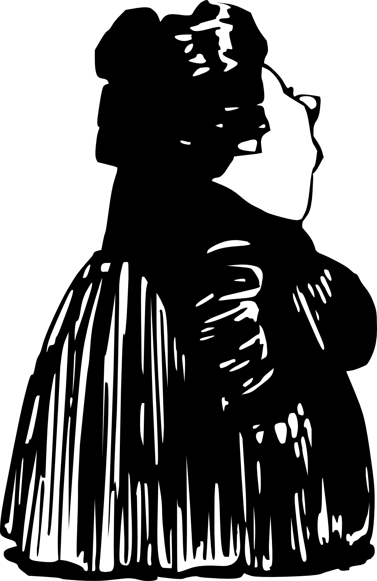 Cartoon over weight lady, side view free image download