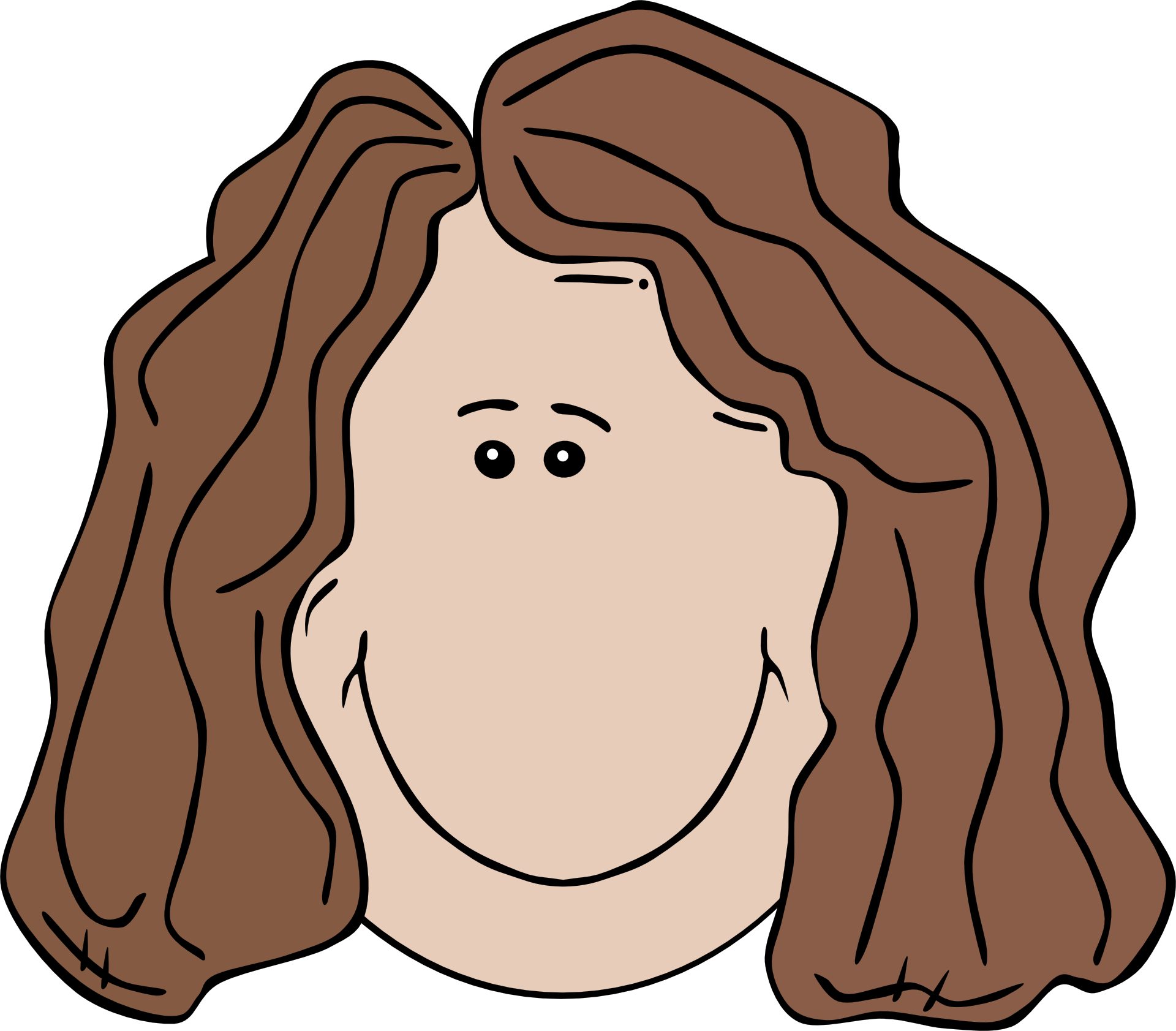 Drawn brunette head free image download