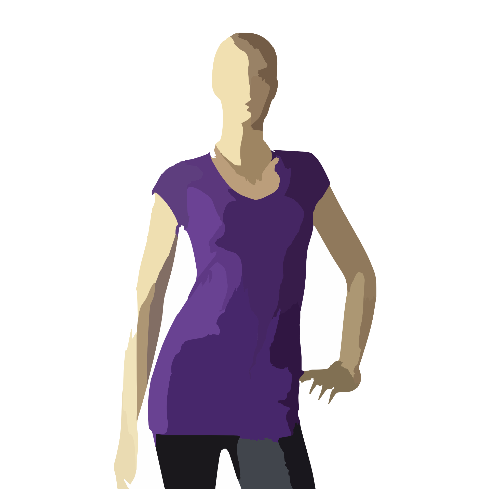 Female model posing drawing free image download