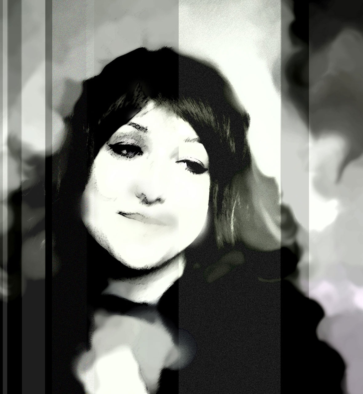 Portrait of distorted woman free image download