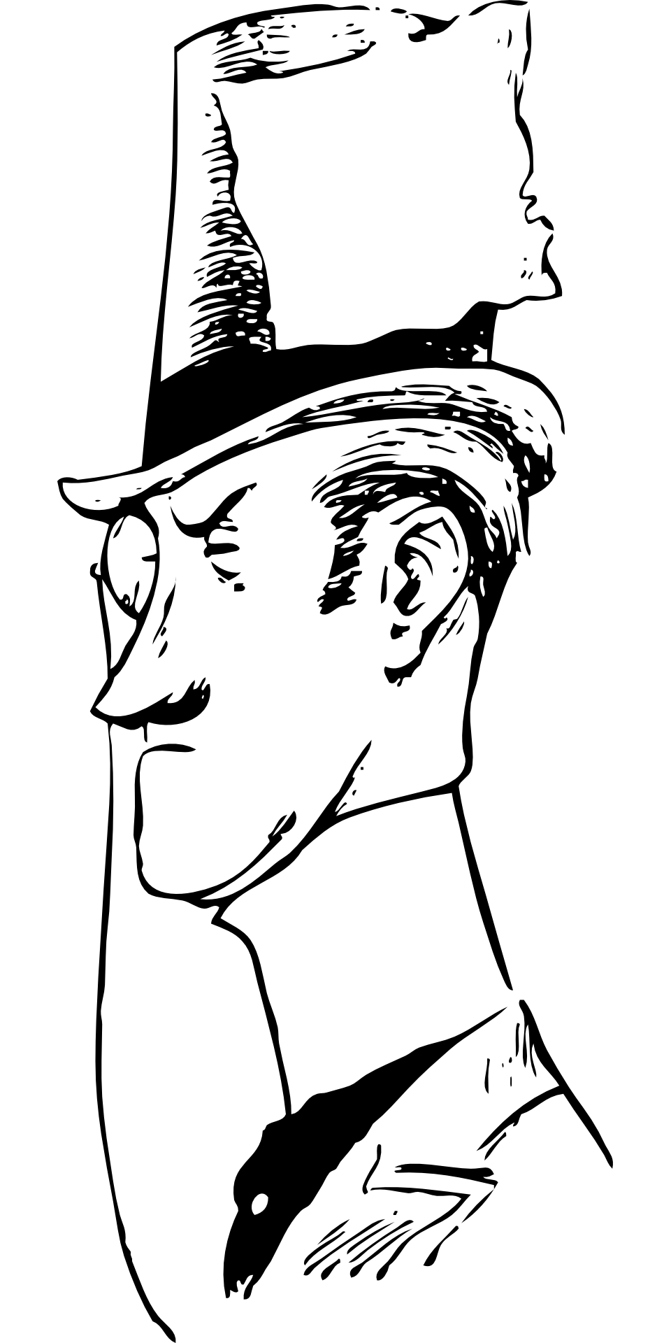 Drawing gentleman in a hat free image download