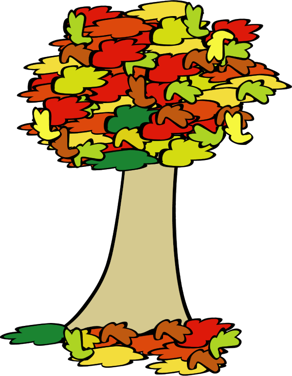 Cartoon Fall Tree Clip Art free image download